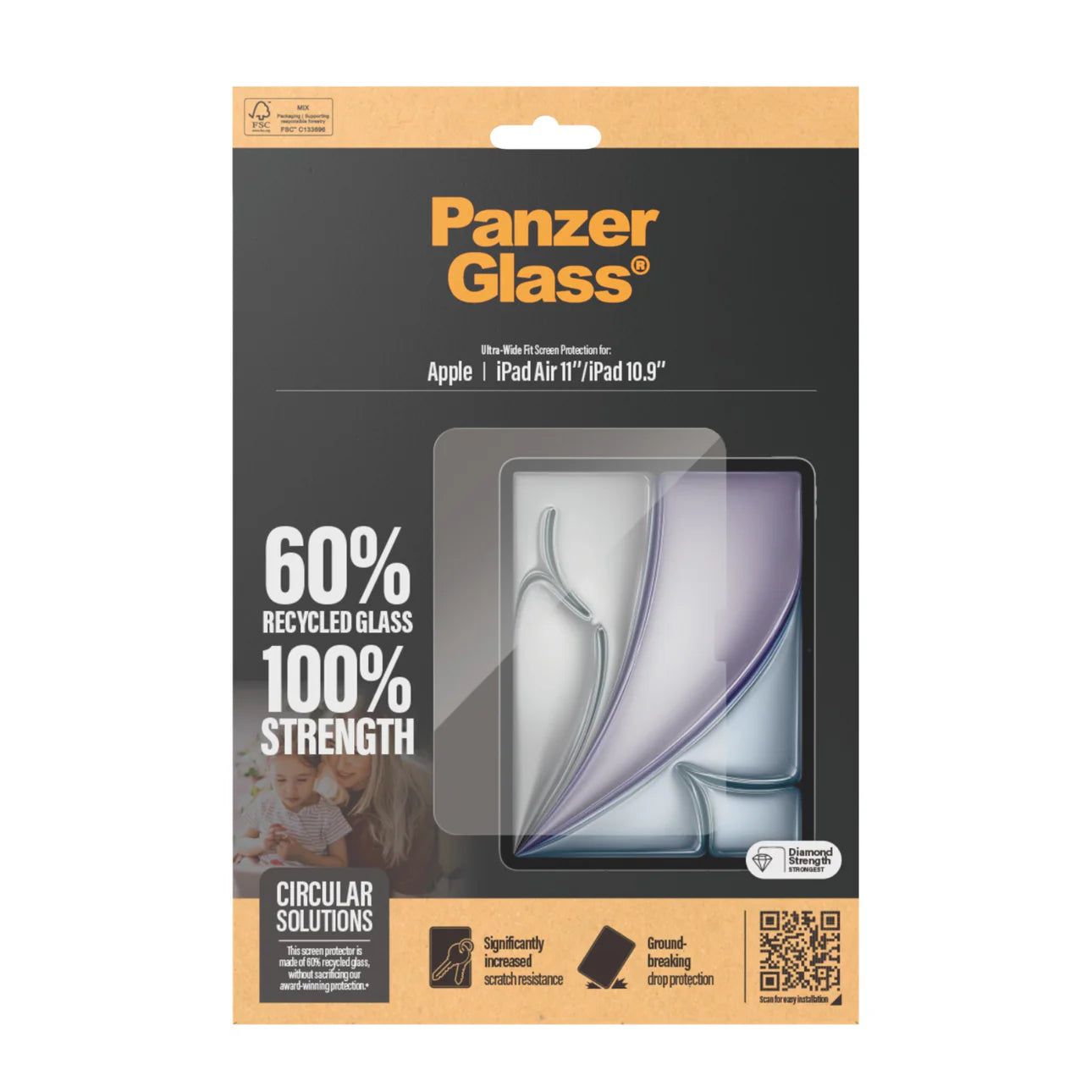 PanzerGlass™ Ultra-Wide Fit Screen Protector for Apple iPad Air 11-inc